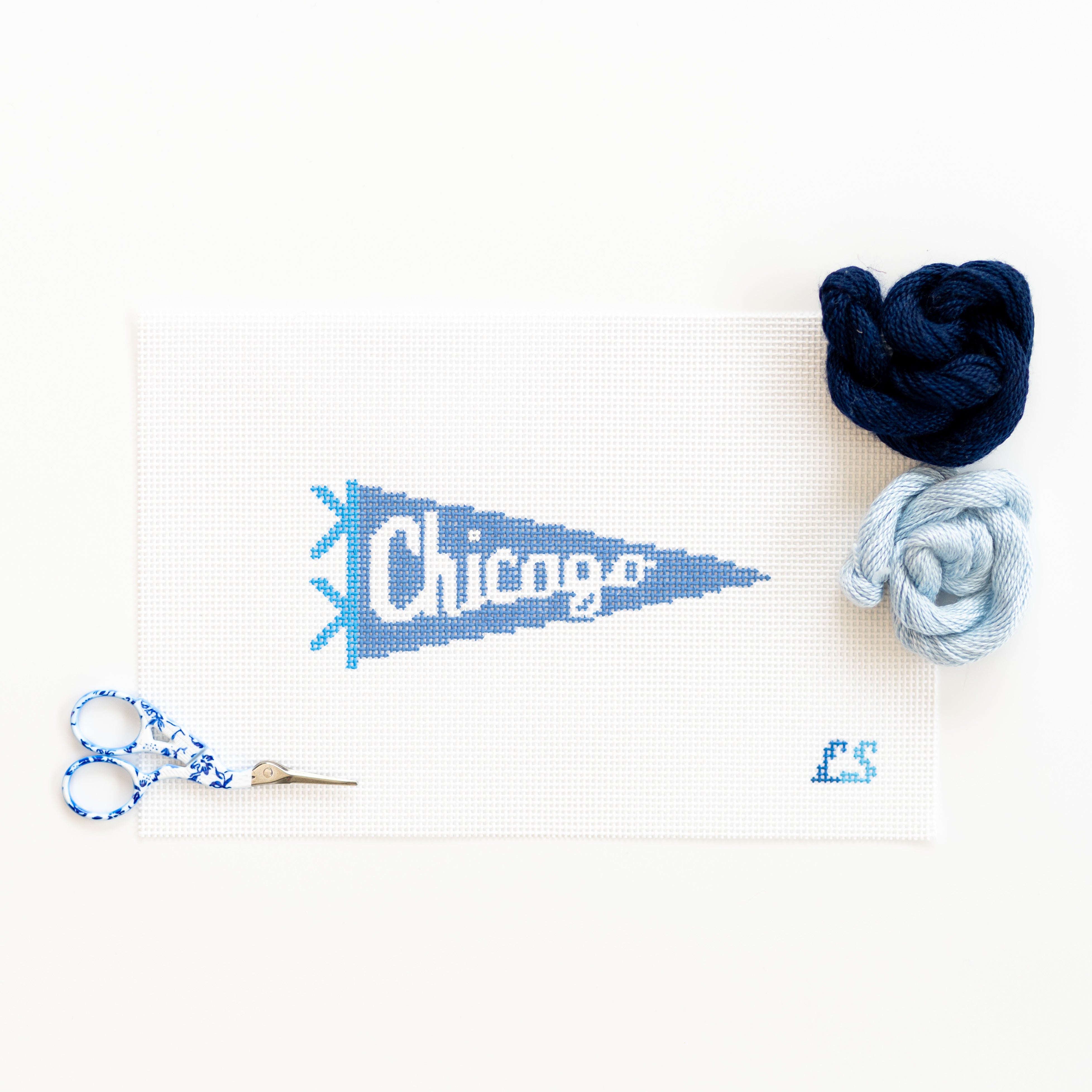 Chicago Pennant Stitch Guide – Lake Shore Needlepoint